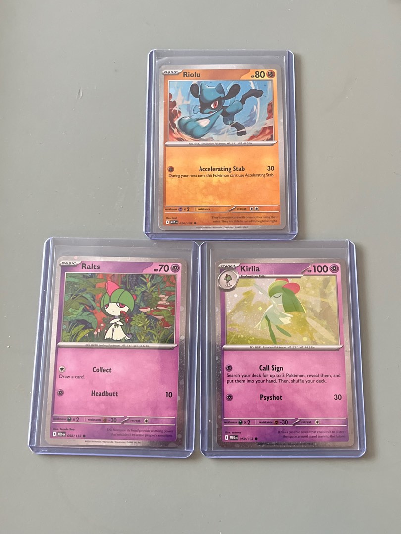 3 for $20 PROMO CARD Cosmo holo ralts Kirlia Riolu mega evolution 058 ...