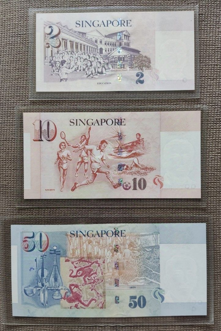 發發發 000 888 Sg $2 $10 $50 fancy prosperous Identical Serial Number ...