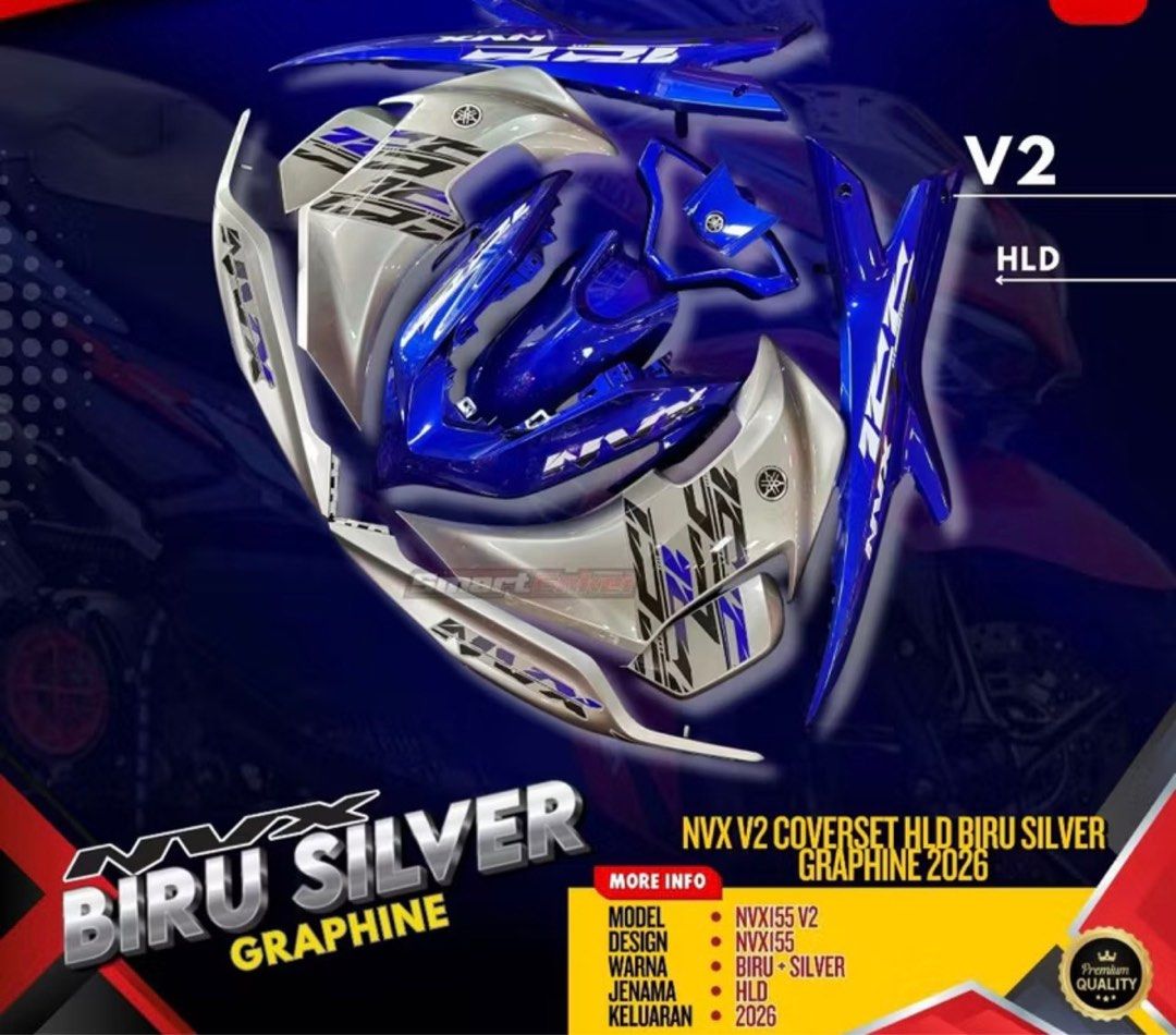 Aerox V2 Coverset, Motorcycles, Motorcycle Apparel on Carousell