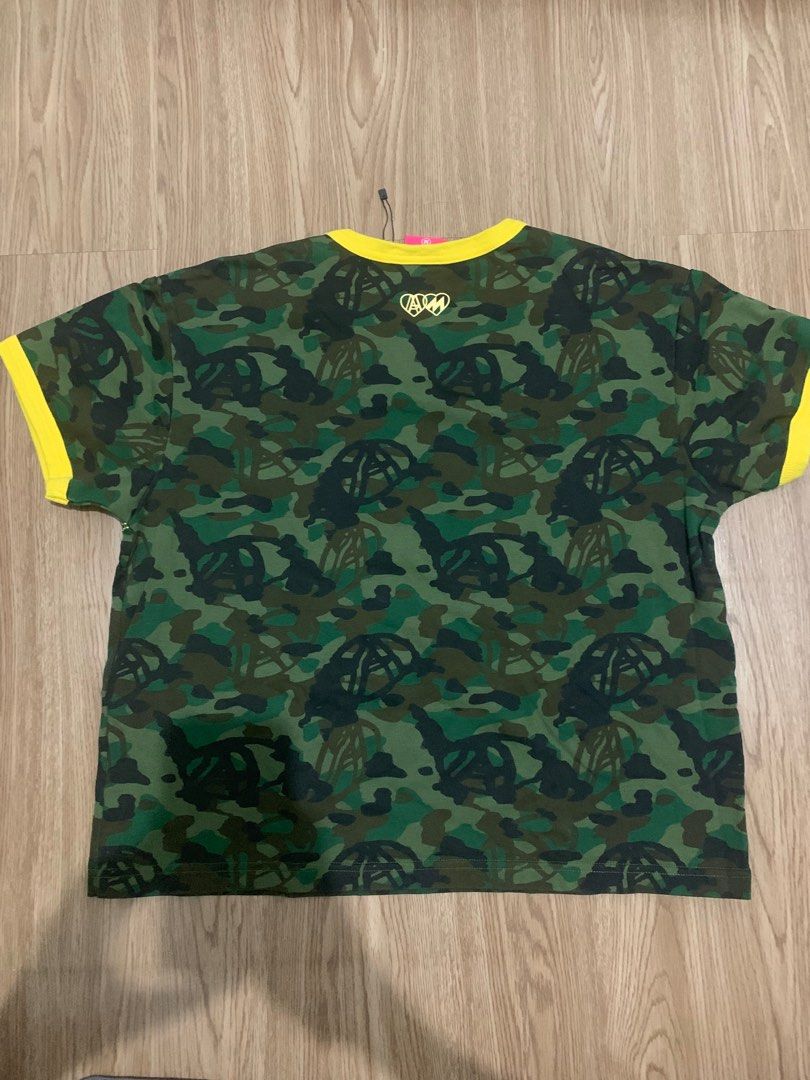 Against Lab Teletext Kaomoji Camo Ringer Tee, Men's Fashion, Tops ...