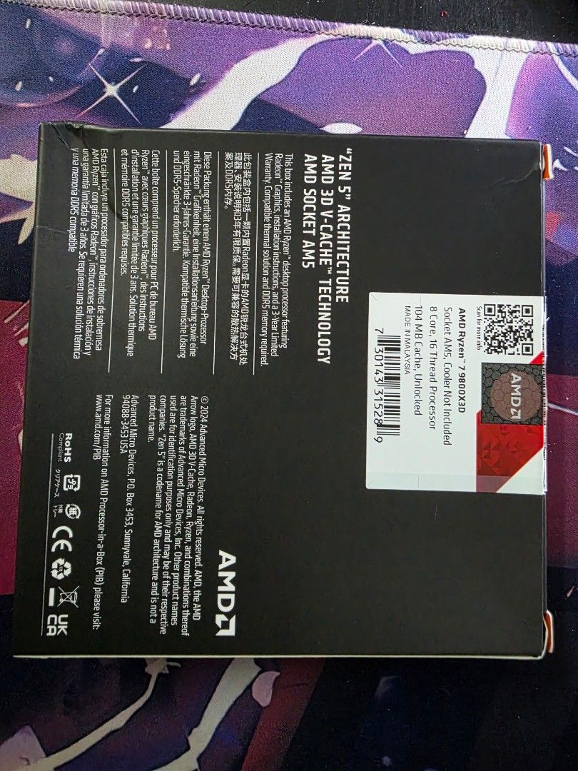 AMD Ryzen 7 9800X3D Processor, Computers & Tech, Parts & Accessories ...