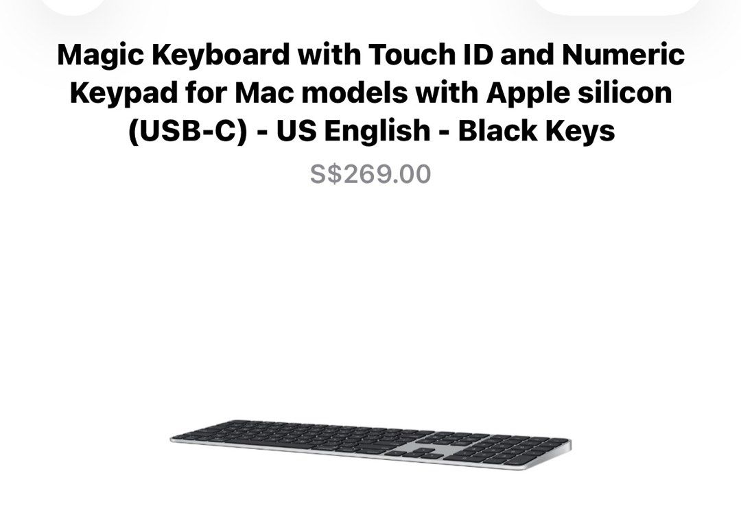 Apple Magic Keyboard with Touch ID (USB-C), Computers & Tech, Parts ...