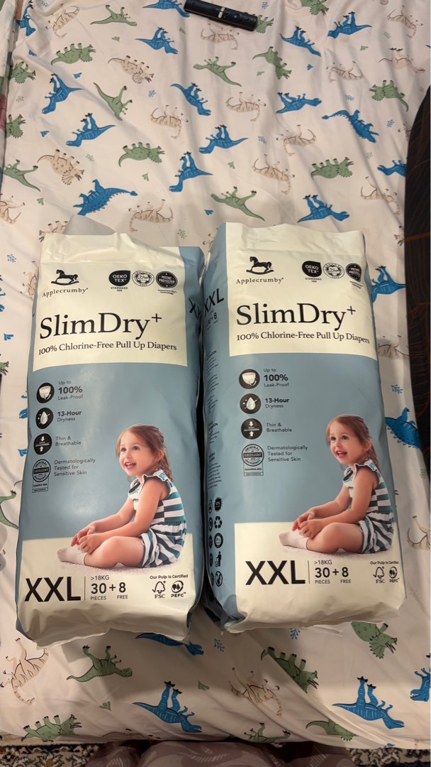 Applecrumby SlimDry+ XXL Pull Up Diapers, Babies & Kids, Bathing ...