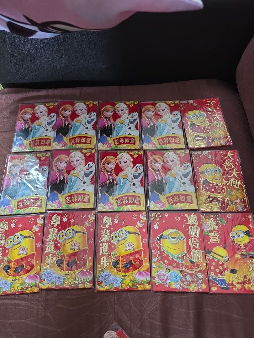Assorted Cartoon Red Packets - Winnie the Pooh, Frozen, Hello Kitty ...