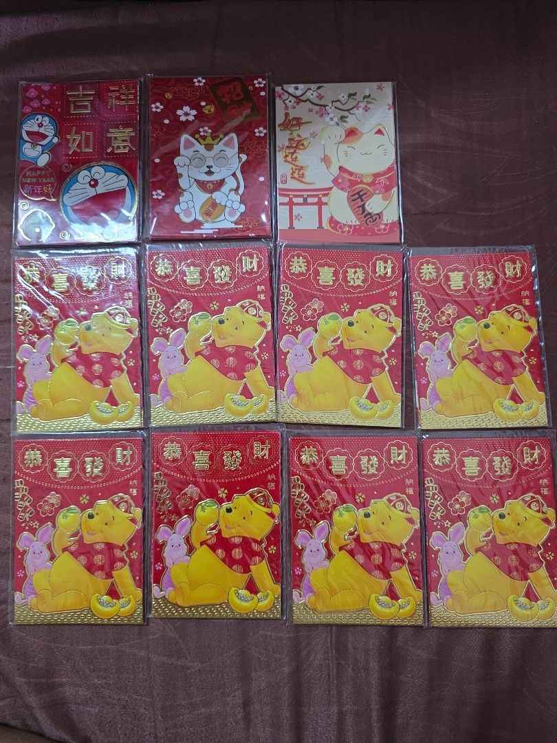 Assorted Cartoon Red Packets - Winnie the Pooh, Frozen, Hello Kitty ...