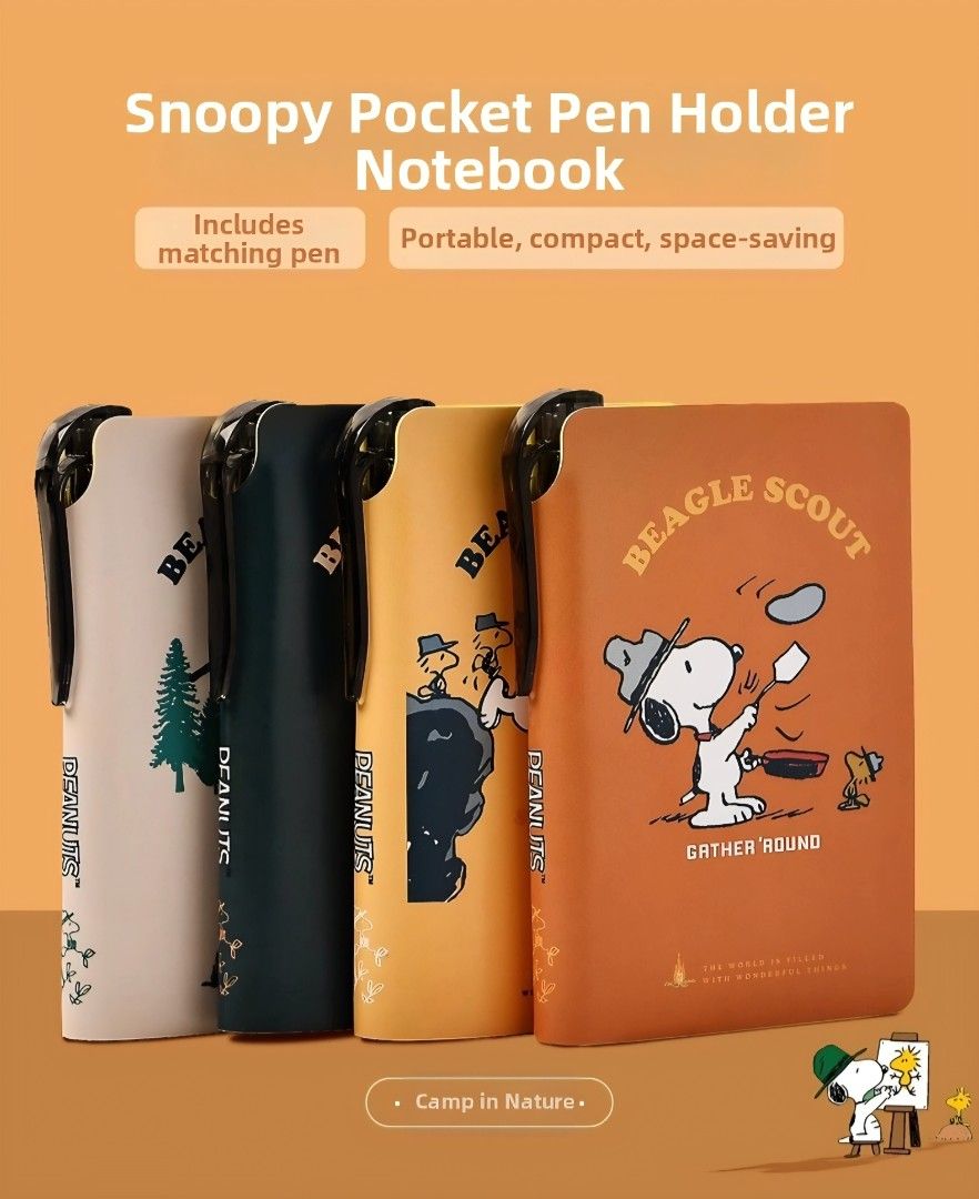 Authentic Snoopy A7 Pocket-Sized Portable Notebook Cute Pocket Notebook ...