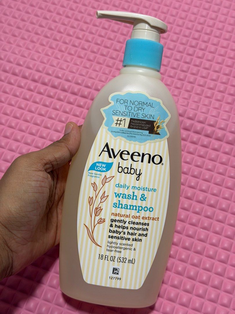 Aveeno Baby Daily Moisture Wash & Shampoo, Babies & Kids, Bathing ...