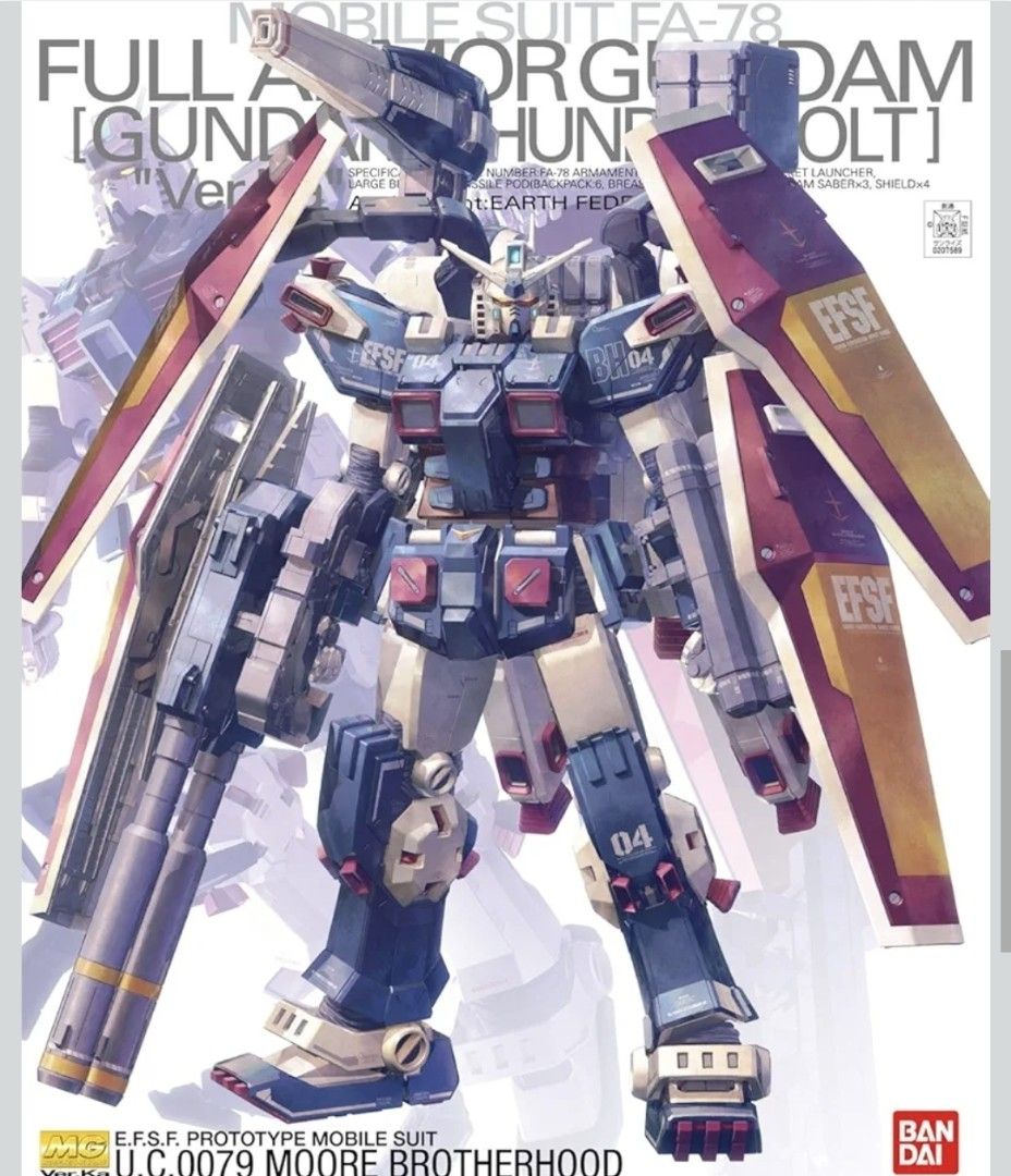 Bandai MG 1/100 Full Armor Gundam Thunderbolt Ver. Ka, Hobbies & Toys ...