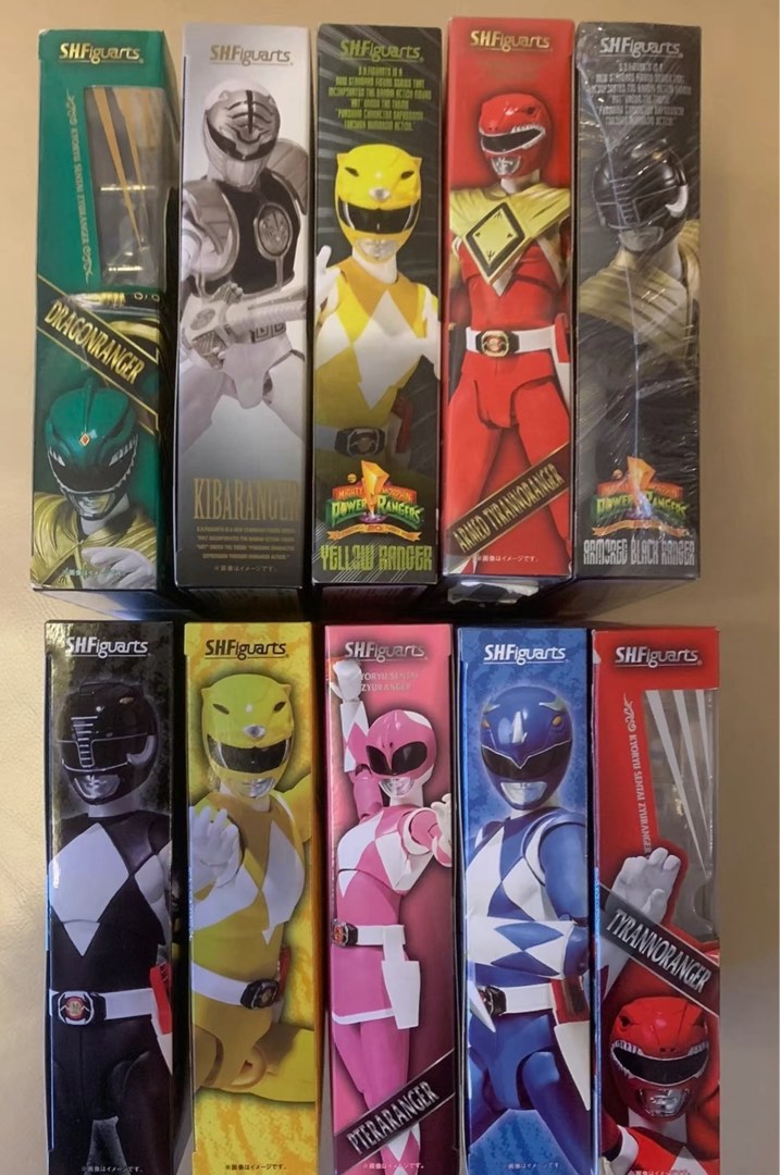Bandai Shf Power Rangers Dragonranger Pteranger Tyrannoranger Yellow ...
