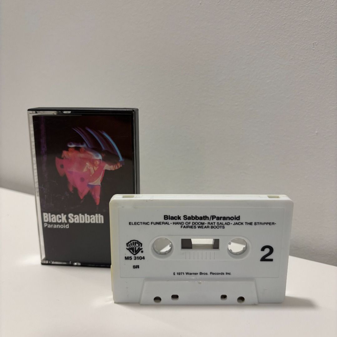 Black sabbath - paranoid cassette tape, Hobbies & Toys, Music & Media ...