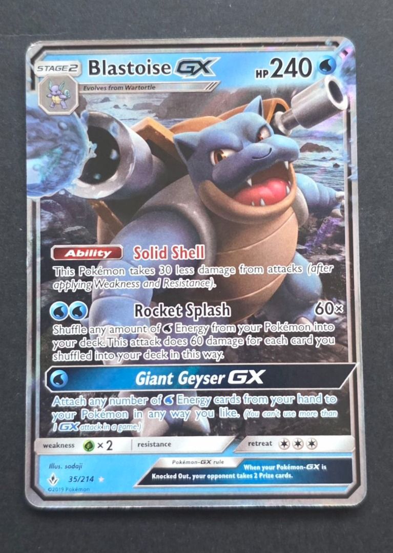 Blastoise GX #35 - Pokemon Sun & Moon Unbroken Bonds (2019) - LP+/NM ...