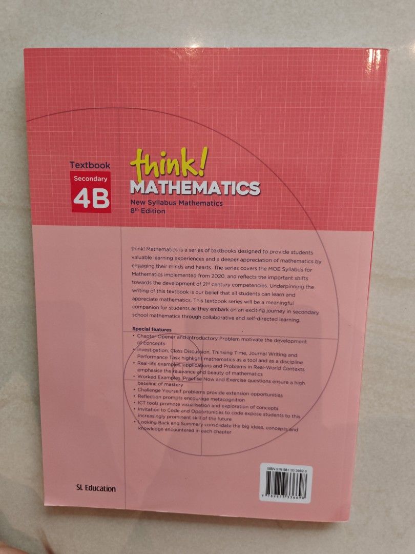 Brand New Think! Mathematics Textbook Secondary 4B, Hobbies & Toys ...