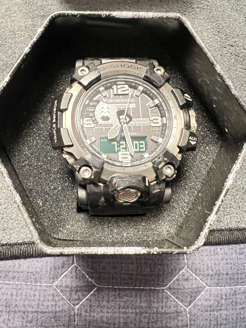 Casio G-Shock Mudmaster Mud Resistance + Triple Sensor Black Resin ...
