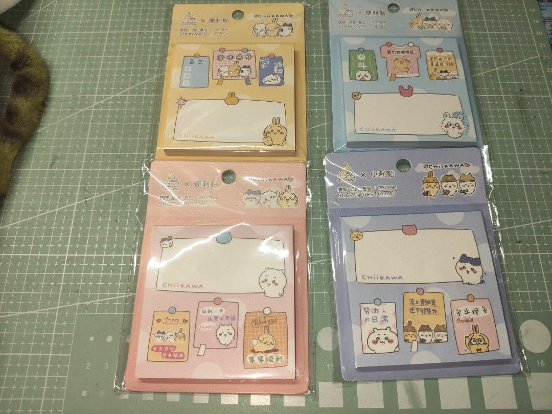 Chiikawa sticky memo Post its, Hobbies & Toys, Stationery & Craft ...