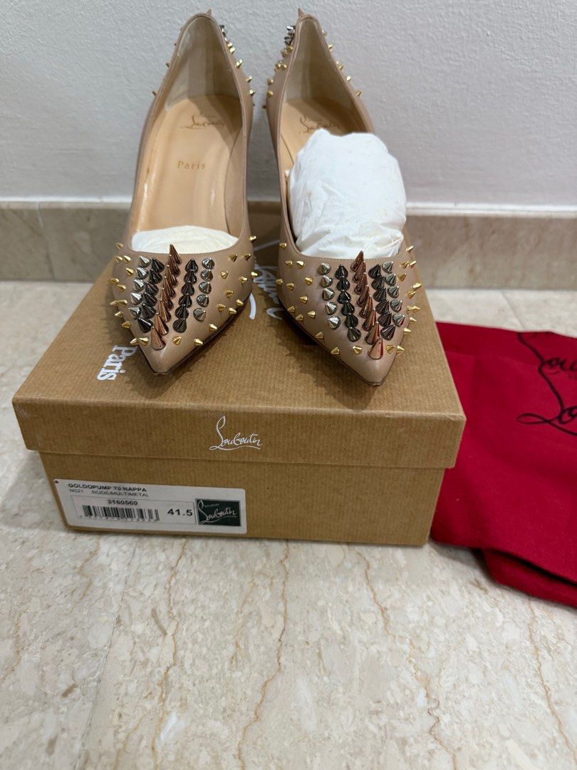 Christian Louboutin Goldopump T 70 Nappa Heels, Women's Fashion ...