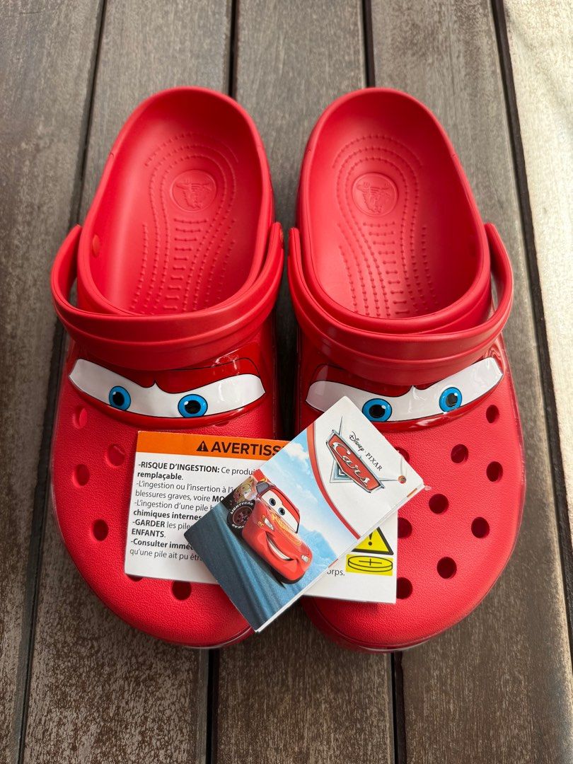 CROCS X LIGHTNING MCQUEEN, Men's Fashion, Footwear, Flipflops and ...