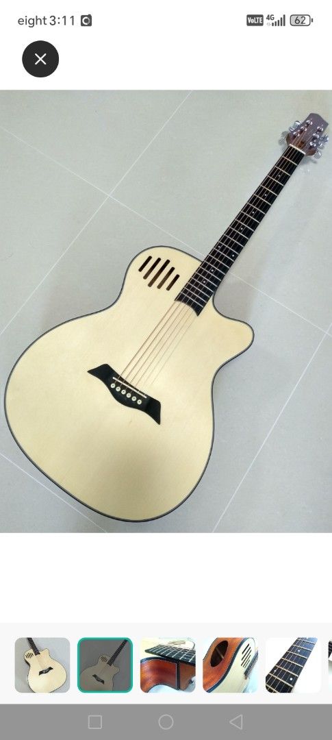 Acoustic Guitar - Beautiful Design, Hobbies & Toys, Musical Instruments ...