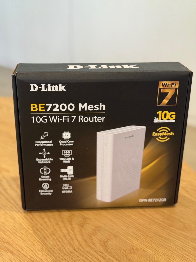 D-Link BE7200 Mesh 10G Wi-Fi 7 Router, Computers & Tech, Parts ...