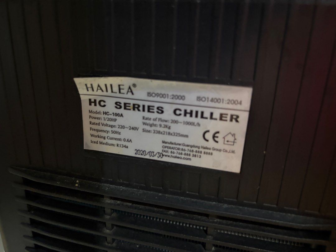 Hailea chiller HC-100A, Pet Supplies, Homes & Other Pet Accessories on ...