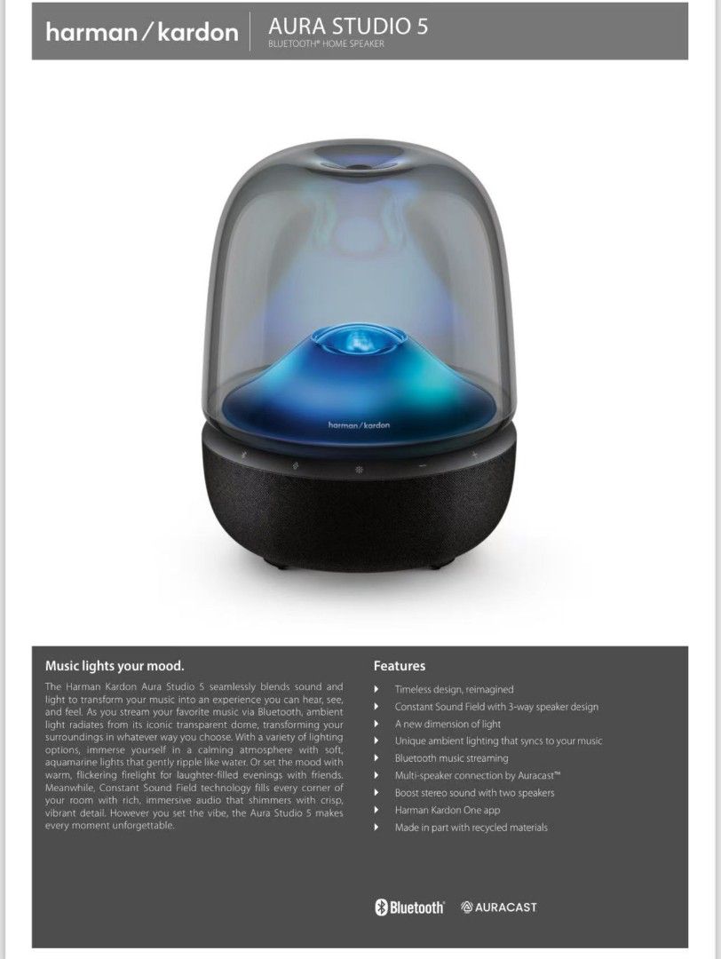 Harman Kardon Aura Studio 5, Audio, Soundbars, Speakers & Amplifiers on ...