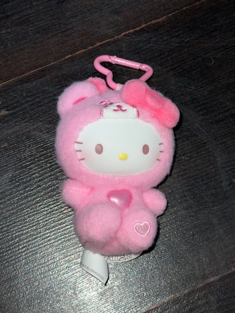 Hello Kitty Bunny Plushie Keychain, Hobbies & Toys, Toys & Games on Carousell
