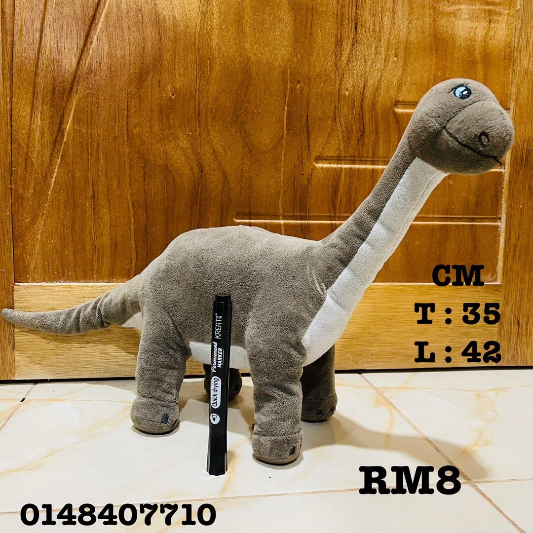 IKEA JATTETIK DINOSAUR BRONTOSAURUS PLUSH TOY, Hobbies & Toys, Toys ...