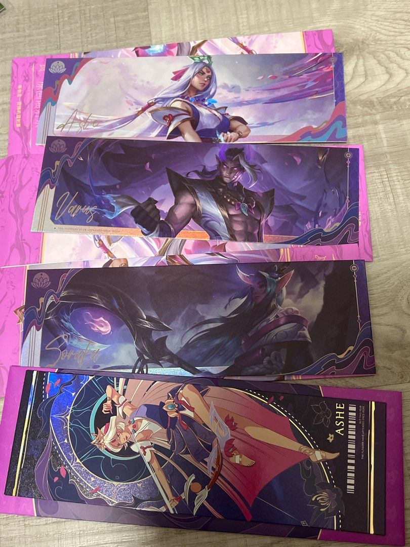 League of Legends Spirit Blossom Bookmarks Art Prints- Ashe, Varus ...