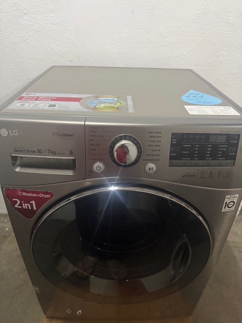 LG Washing Machine and dryer 2in 1 10/7KG, TV & Home Appliances ...