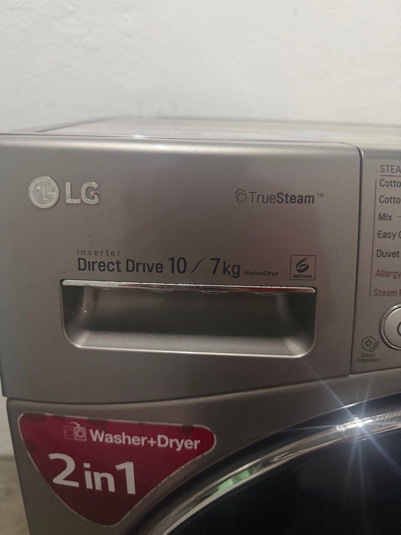 LG Washing Machine and dryer 2in 1 10/7KG, TV & Home Appliances ...