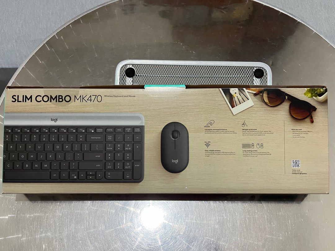 Logitech Slim Combo MK470 Wireless Keyboard and Mouse, Computers & Tech ...