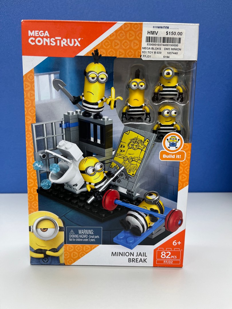 Mega Construx Despicable Me 3 Minion Jail Break 積木，全新未開封, 興趣及遊戲, 玩具 ...