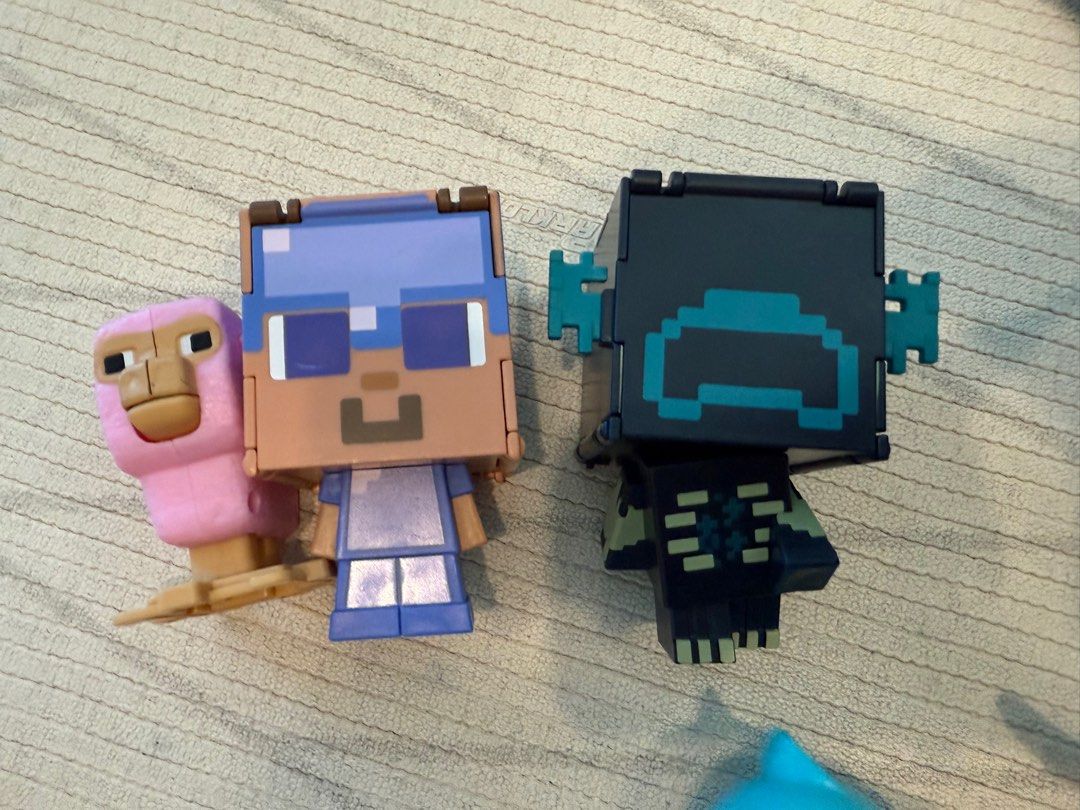 Minecraft Figures - Steve, Warden, Hobbies & Toys, Toys & Games on ...