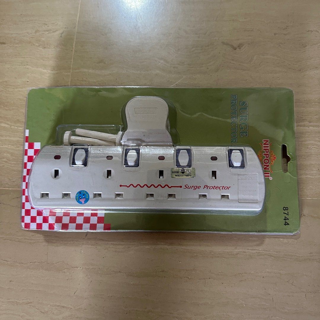 Nippon II 13Amp 4 Gang T-Adapter Power Extension Socket, TV & Home ...