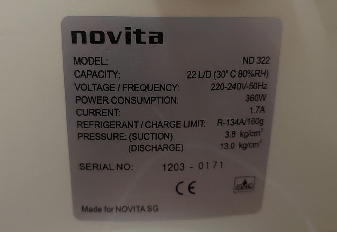 Novita Dehumidifier, TV & Home Appliances, Air Purifiers ...