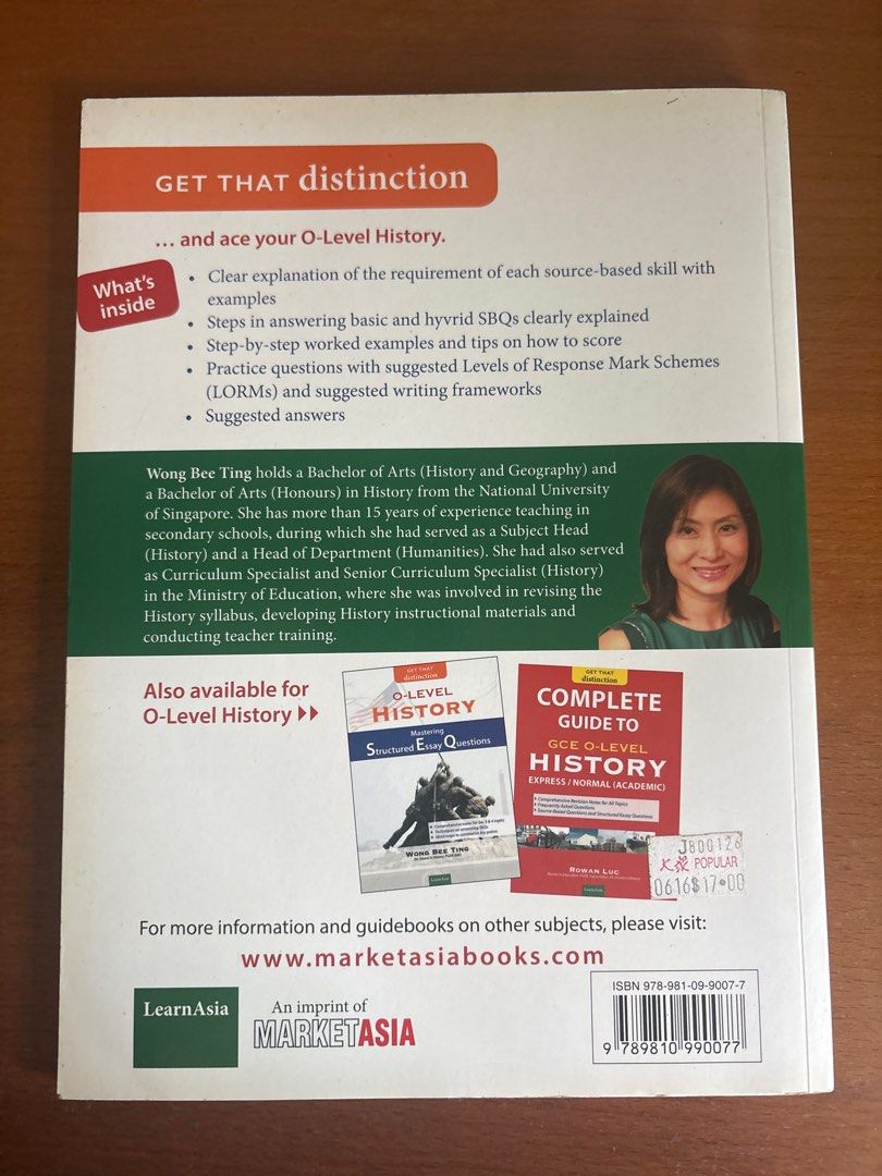 O-Level History Textbook: Mastering Source-Based Questions, Hobbies ...