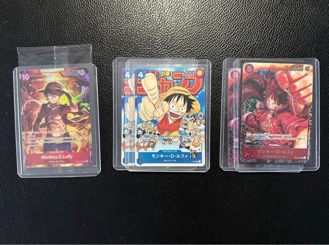 One Piece Card Game Luffy promo cards ST01-012 / P-033 / Treasure ...