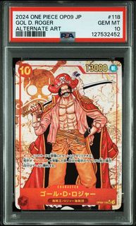 One Piece OP09 JP Gol D. Roger Gold Manga Alt Art PSA 10, Hobbies ...