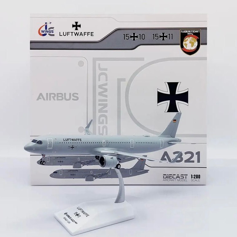 On-hand Stock Jc Wings Luftwaffe Airbus A321neo die-cast airplane model ...