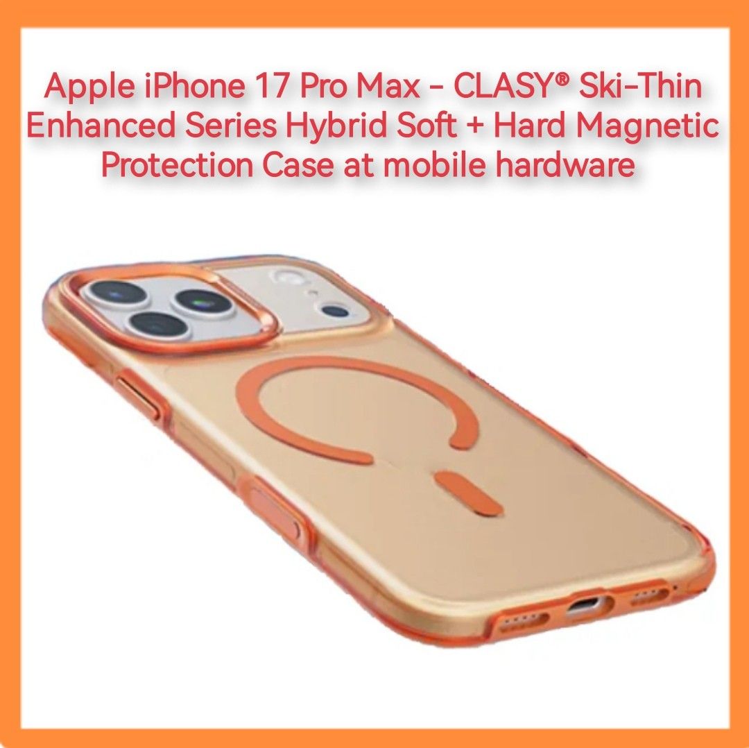 Apple iPhone 17 Pro Max - CLASY® Ski-Thin Enhanced Series Hybrid Soft ...