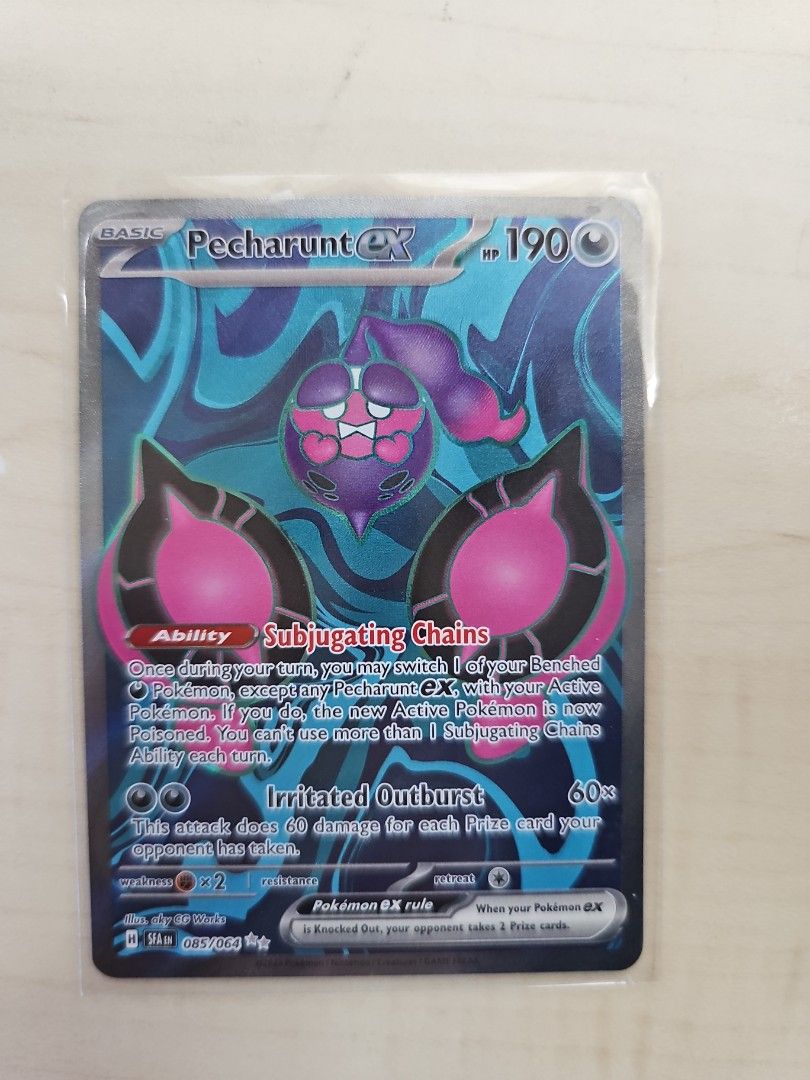 Pecharunt EX Pokemon Card, Hobbies & Toys, Toys & Games on Carousell