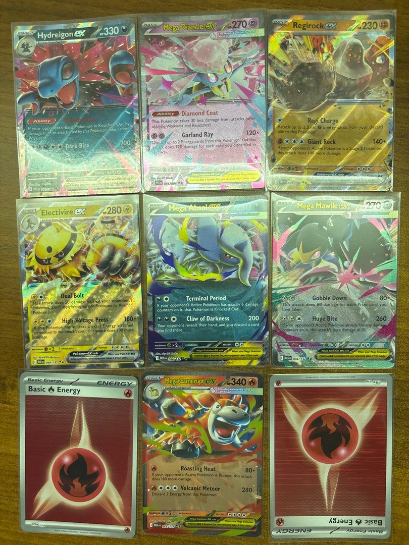 Pokemon Assorted EX/Mega/Energy Cards (phantasmal flames, mega ...
