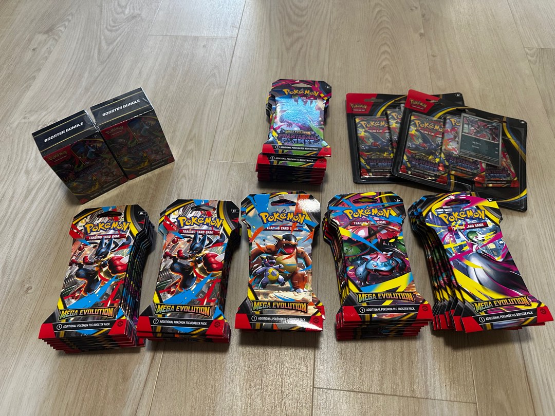 Pokemon Mega Evolution and Phatasmal Flames Booster Packs & Bundles ...