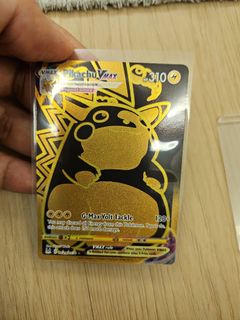 Pokemon Card - Pikachu Gold UR, Hobbies & Toys, Toys & Games on Carousell