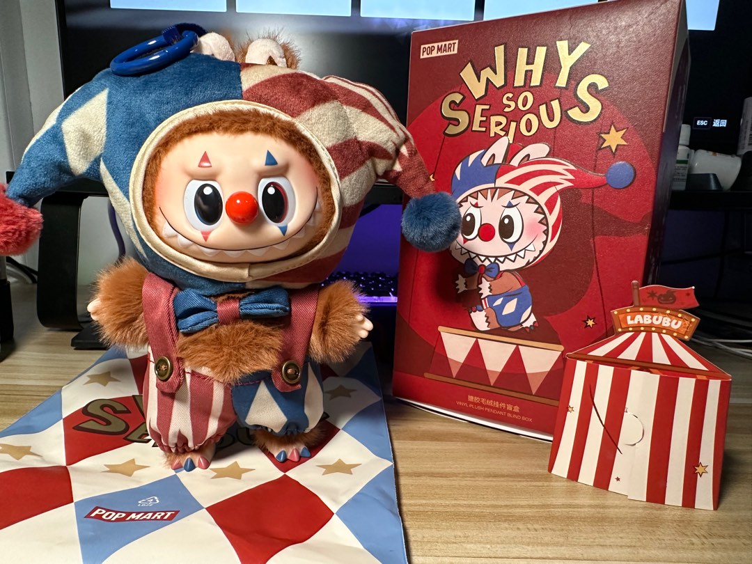 POP MART Why So Serious Labubu Juggling Clown, Hobbies & Toys, Toys ...