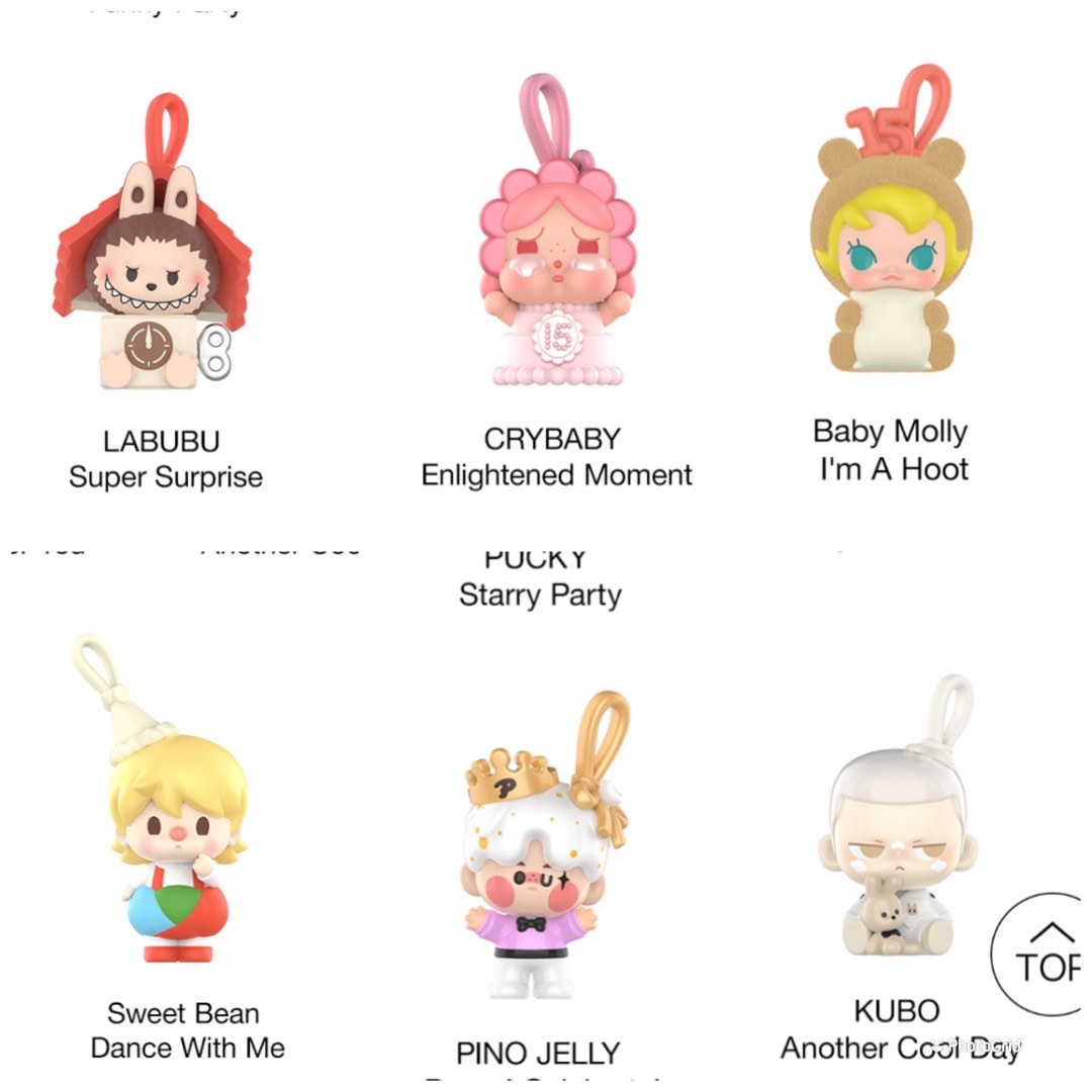 Popmart popbean celebrate this moment CRYBABY/ LABUBU / MOLLY / KUBO ...