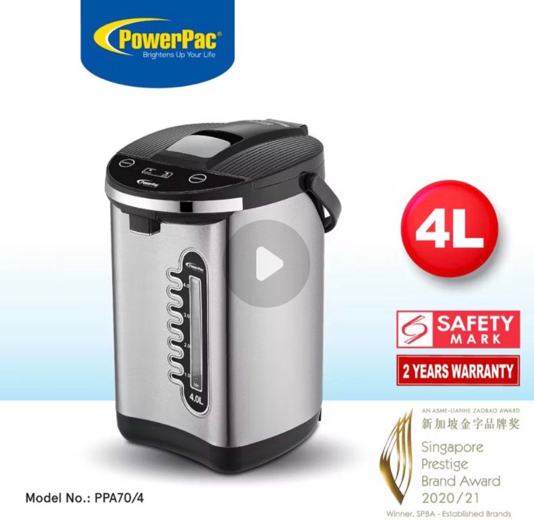 PowerPac 4L Water Boiler - PPA70/4 (No box), TV & Home Appliances ...