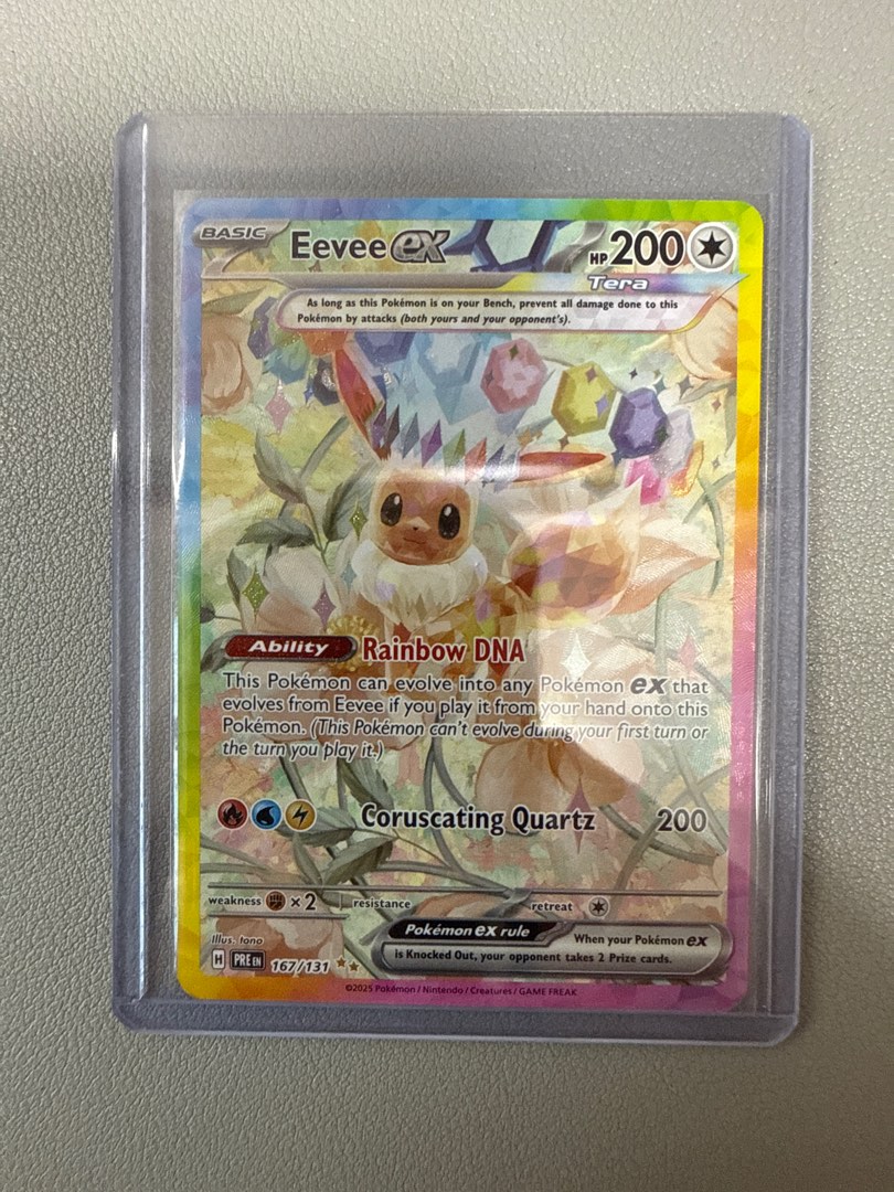 Prismatic Evolution Eevee EX SIR Pokemon Card, Hobbies & Toys, Toys ...
