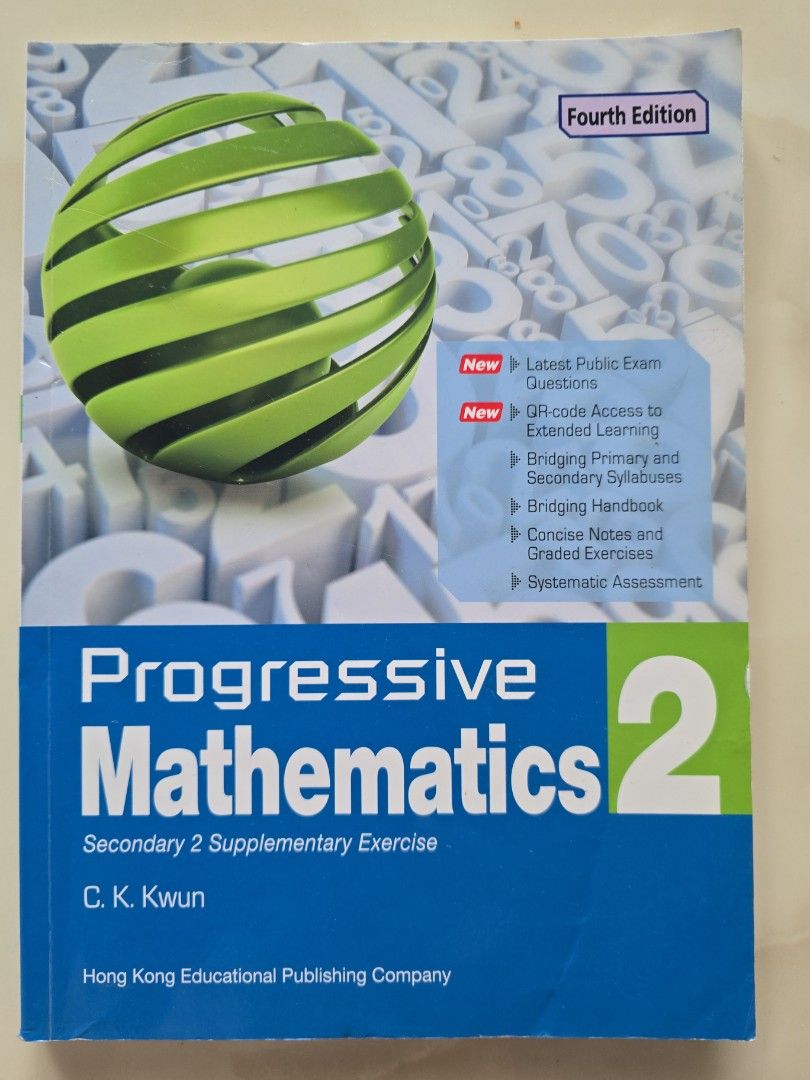 Progressive Mathematics 2 中學數學練習, 興趣及遊戲, 書本 & 文具, 教科書 - Carousell