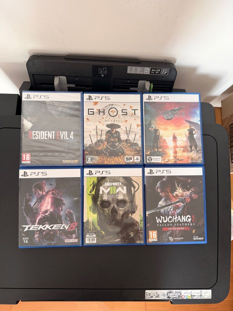 PS5 game Resident evil 4 (new) / Ghost of Tsushima / Final fantasy 7 ...