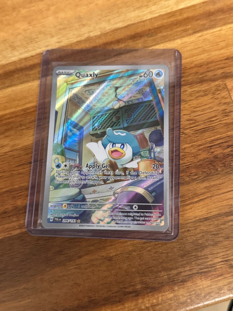 Quaxly IR Pokemon Paldea Evolved 206/193, Hobbies & Toys, Toys & Games ...